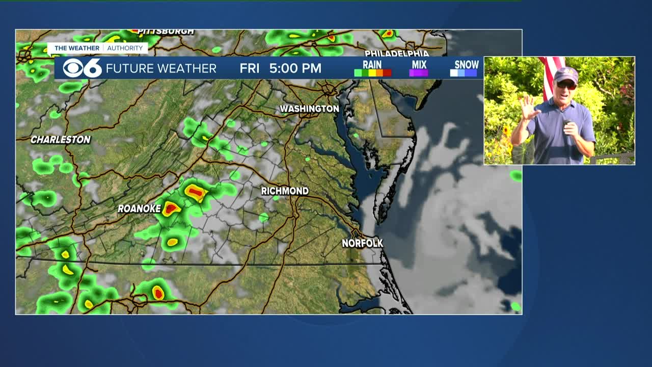Hour-by-hour look at when we could see showers and storms this weekend