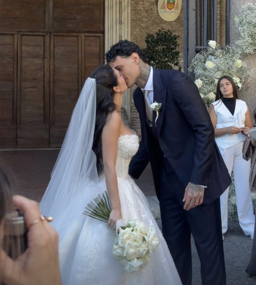 Gianluca Scamacca e Flaminia Appolloni si sono sposati: il primo bacio ...