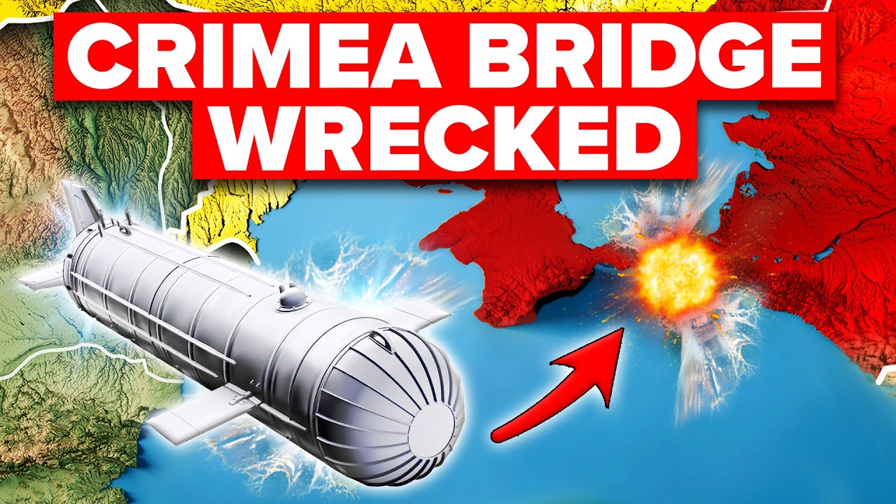 Ukrainian UNDERWATER Drone ‘Marichka’ Hits Crimea Bridge in HUGE BLAST