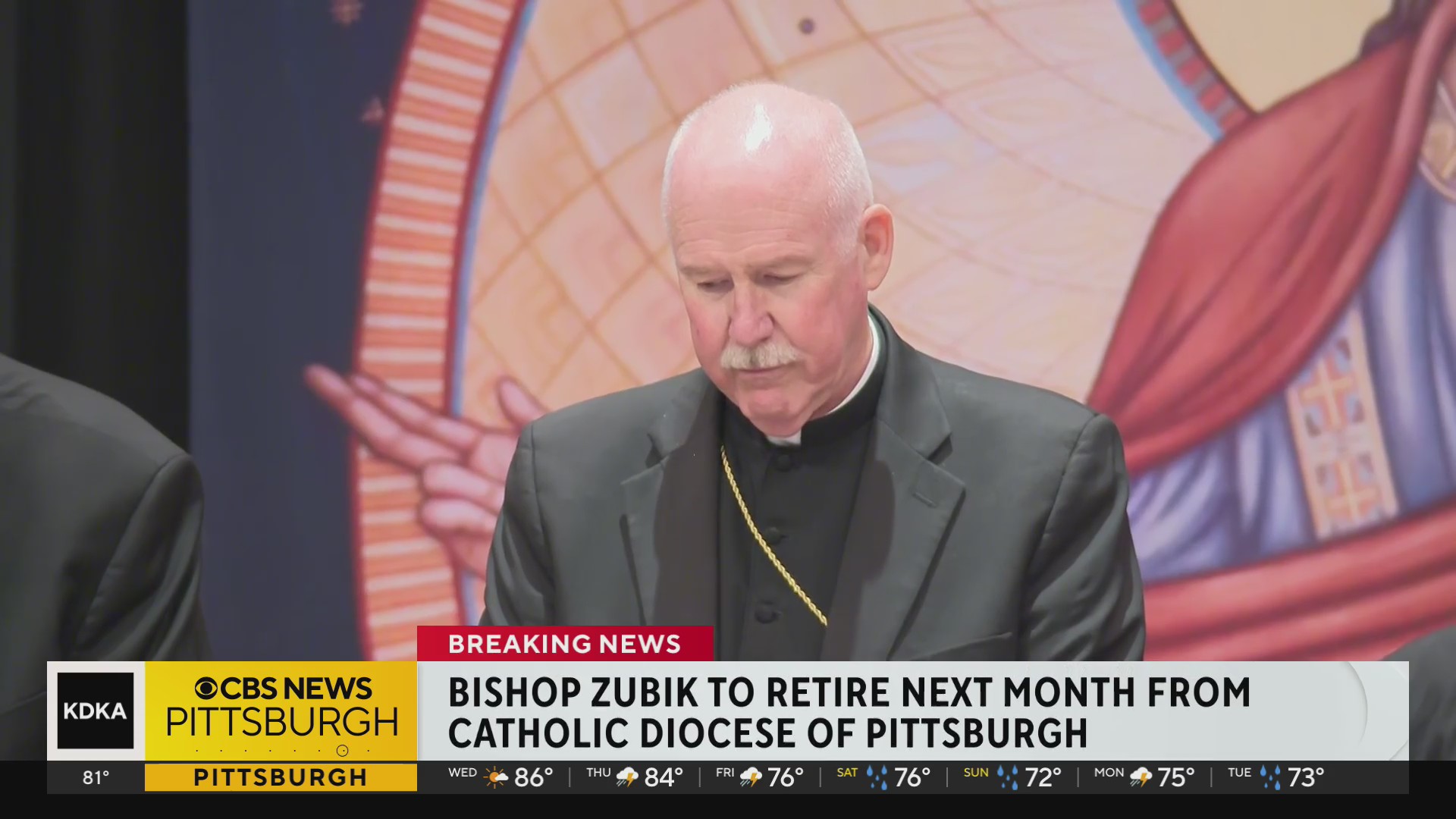Bishop Zubik retires, successor appointed by Pope Leo XIV