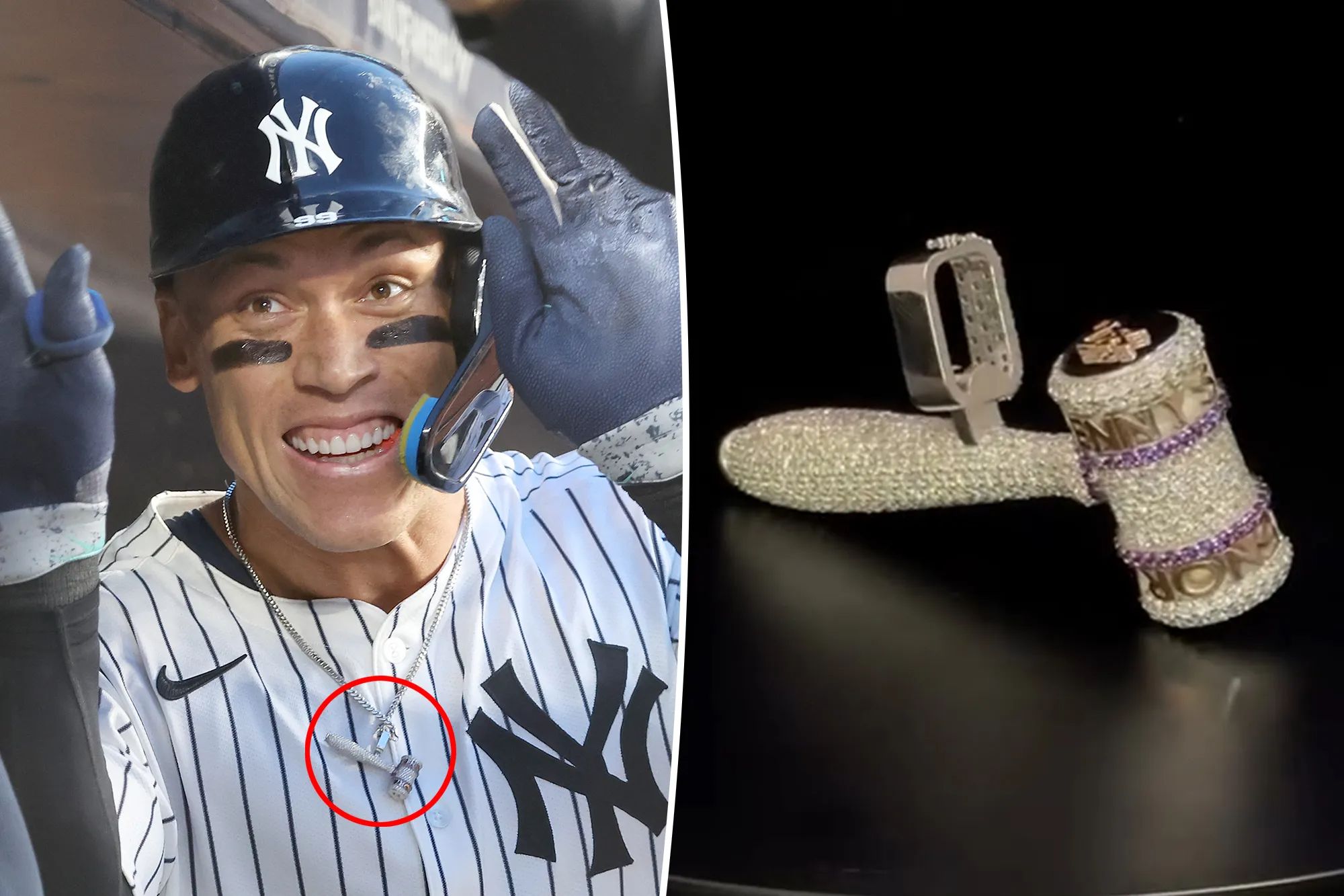 Aaron Judge’s $20K diamond gavel necklace was gifted to him by a ...