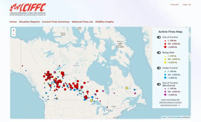 Where are the wildfires in Canada? Maps pinpoint the location of fires ...