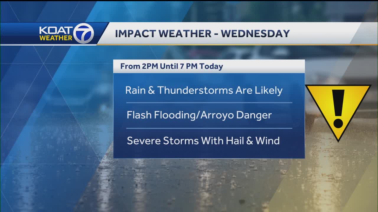 Severe thunderstorms and heavy rain possible across New Mexico