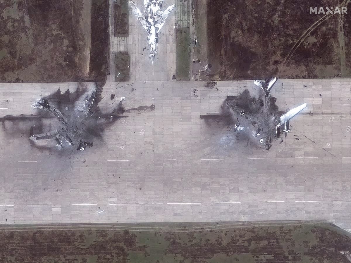 Before and after satellite images show the damage swarms of exploding ...