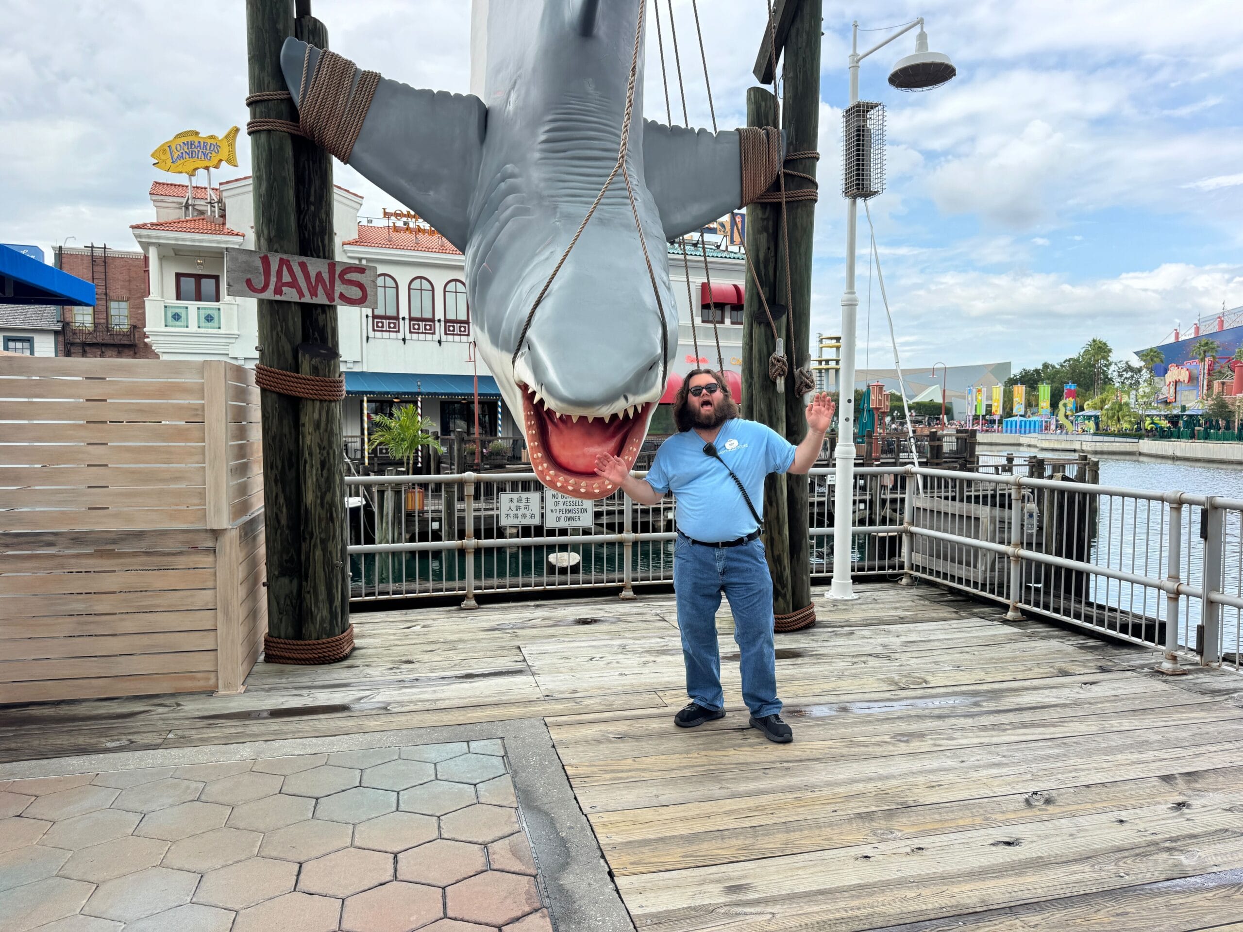 'Jaws' Ride Skippers Interacting with Guests for Film's 50th Anniversary at Universal Studios ...
