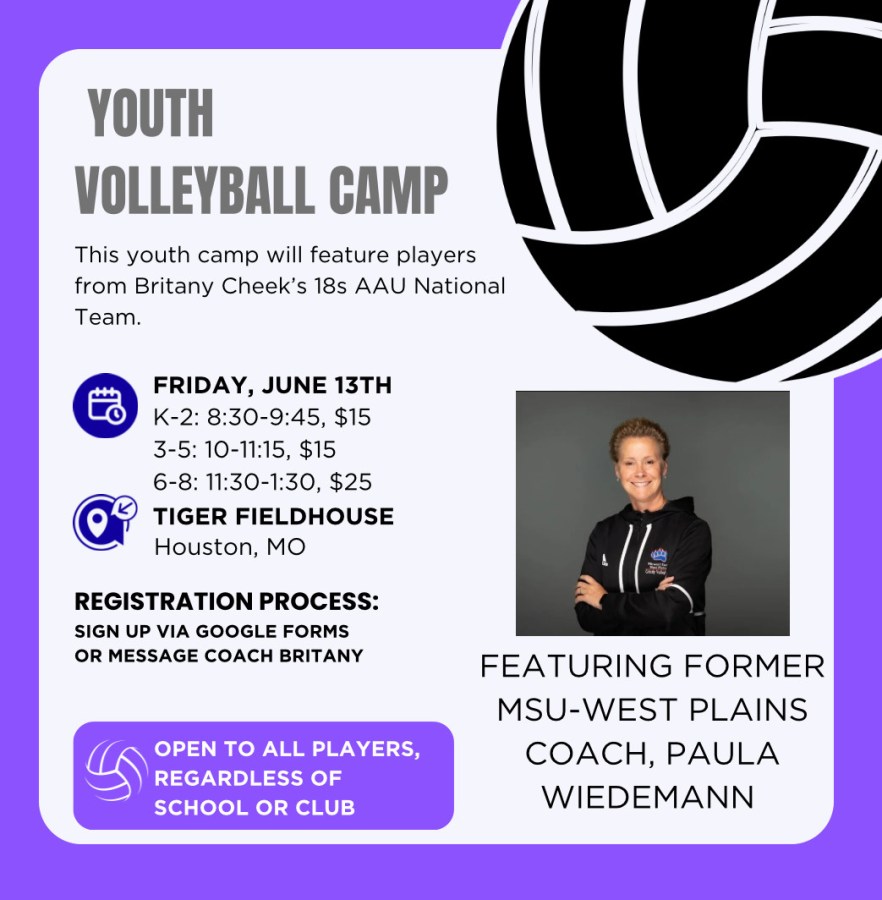 Youth volleyball camp set for June 13 in Houston