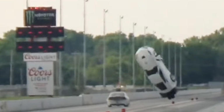 Driver Survives After C7 Corvette Dragster Goes Airborne in Violent ...