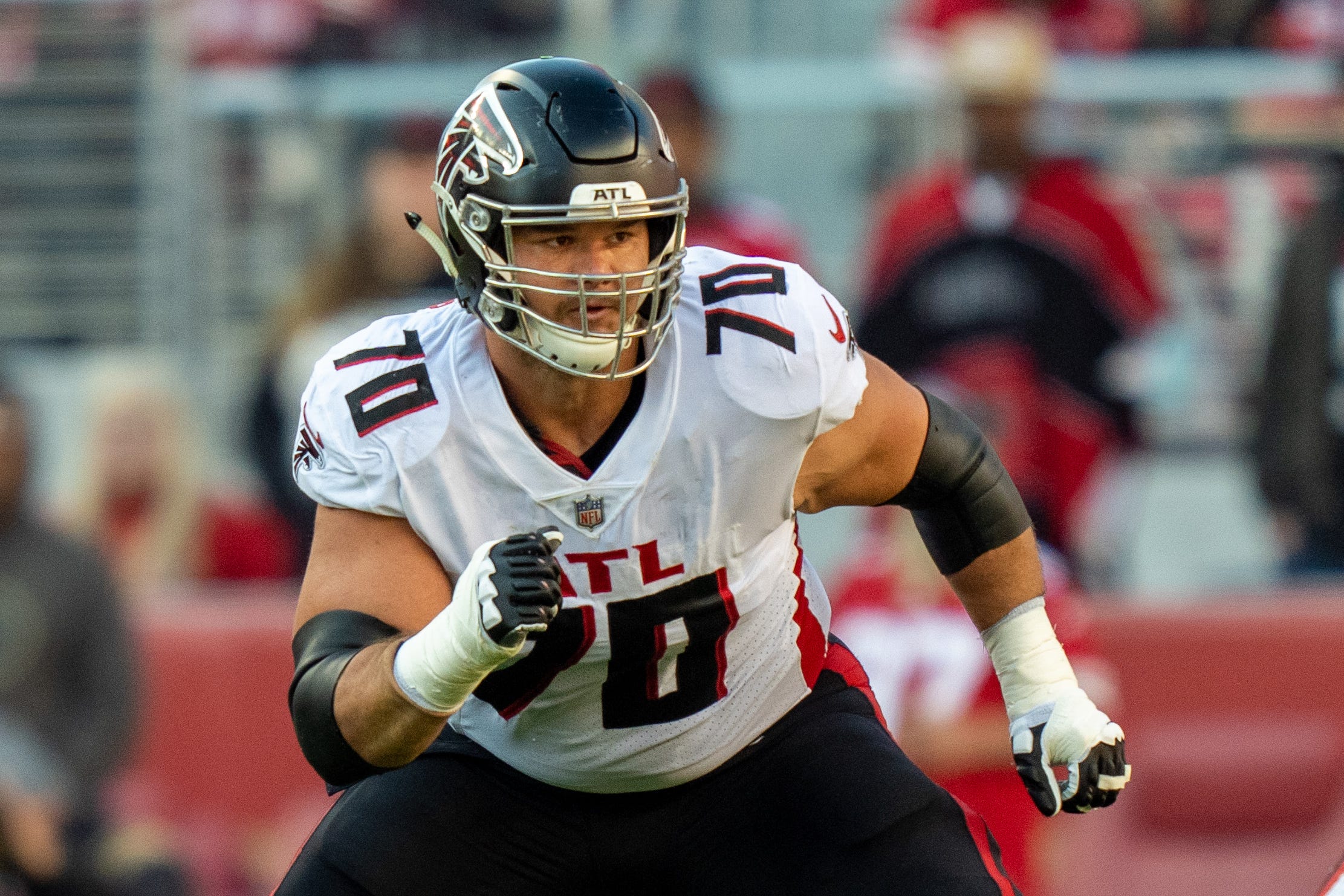 Falcons head coach Raheem Morris gives update on Jake Matthews