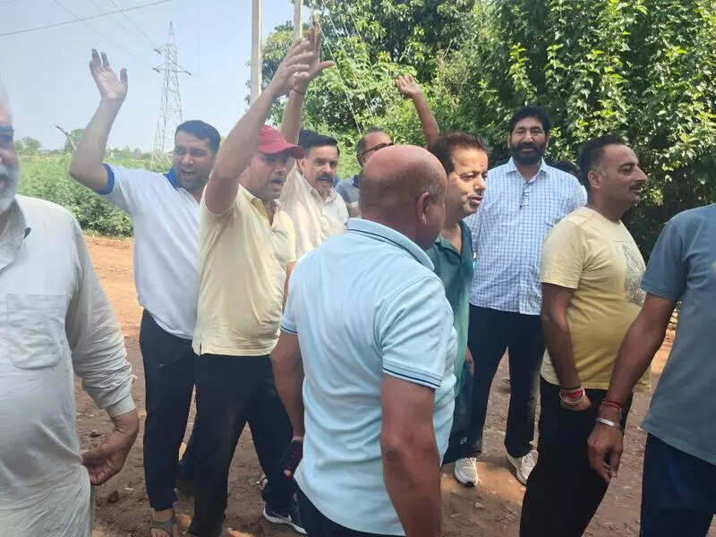 Palm plot owners gherao PSPCL office in Mullanpur over prolonged power ...