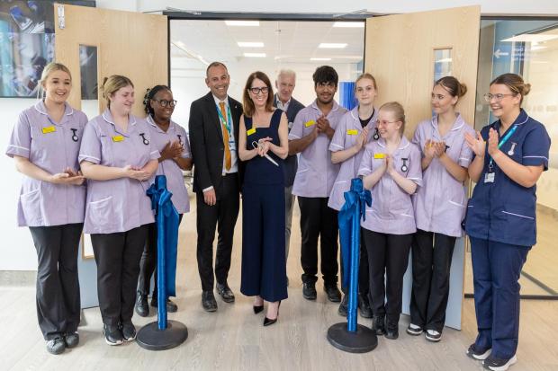 Hospital boss opens college's new healthcare zone and praises realism