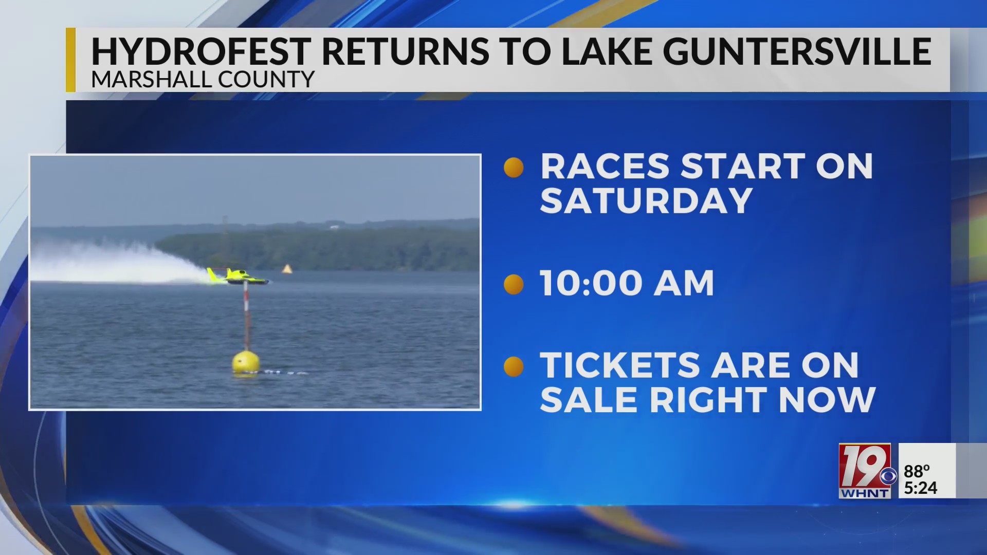 Hydrofest Returns to Lake Guntersville | June 4, 2025 | News 19 at 5 p.m.