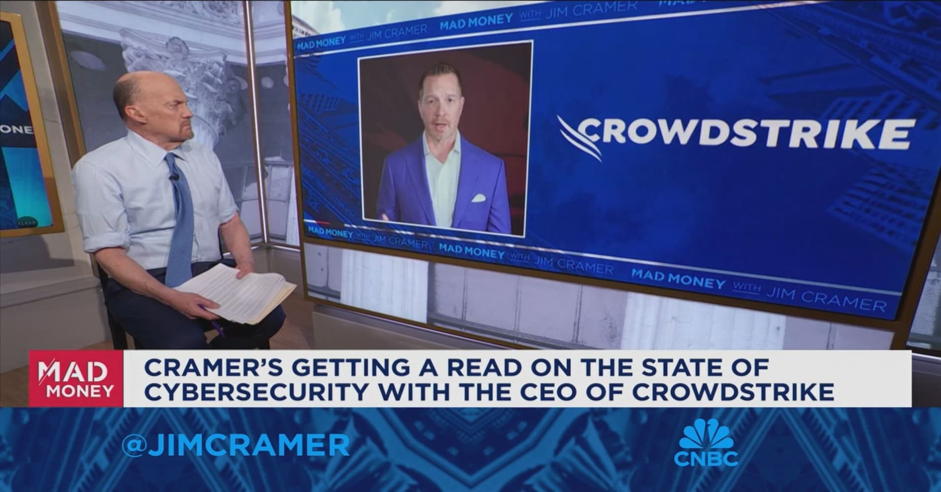 Watch Jim Cramer's full interview with CrowdStrike CEO George Kurtz