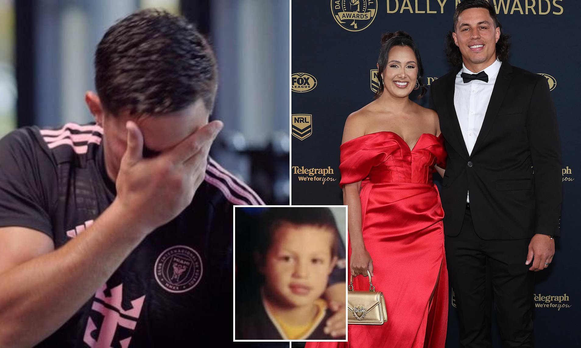 Famously tough footy star Joe Tapine breaks down in tears as he recalls ...