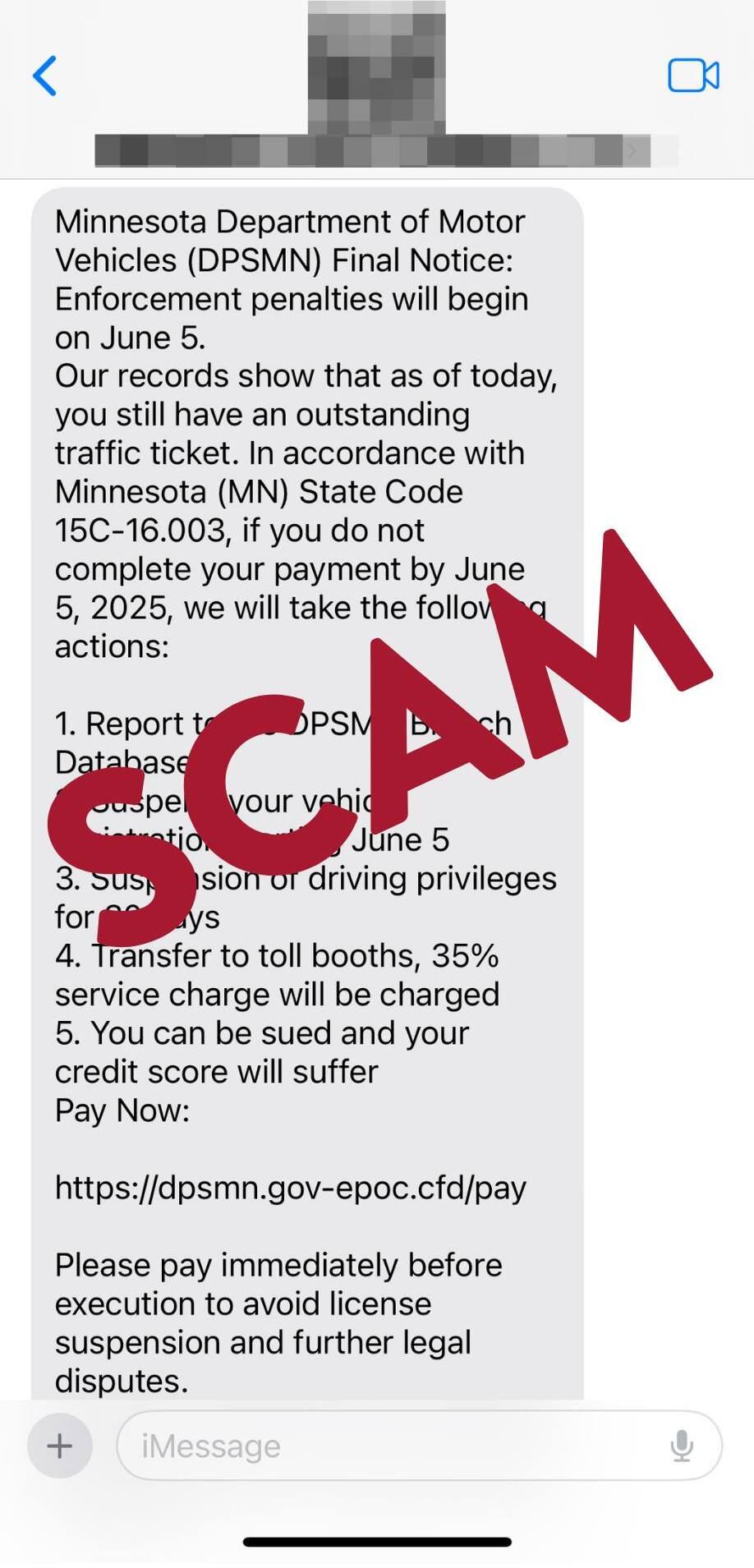 DMV text scams sent to thousands of Minnesotans
