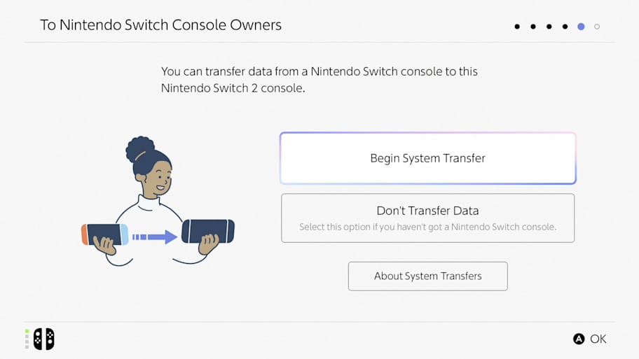 Nintendo Switch 2 setup guide: Server transfer or local transfer
