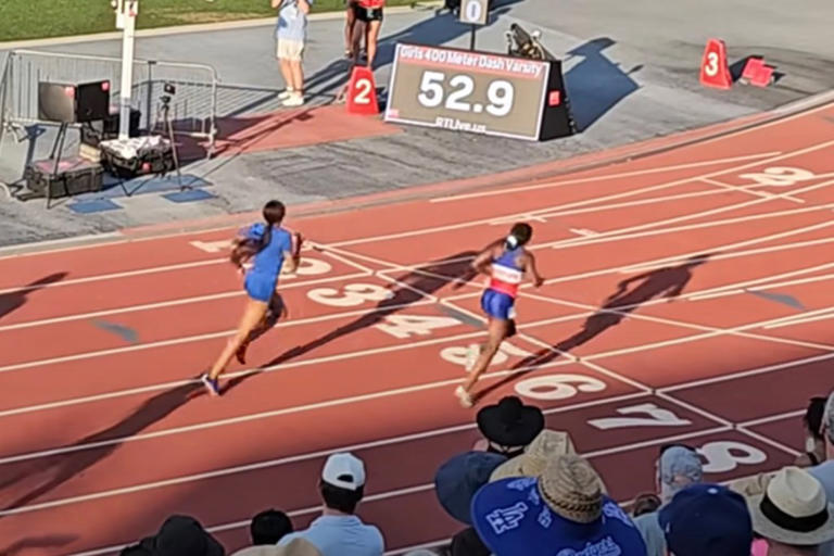 Dad of high school track star disqualified over celebration believes ...