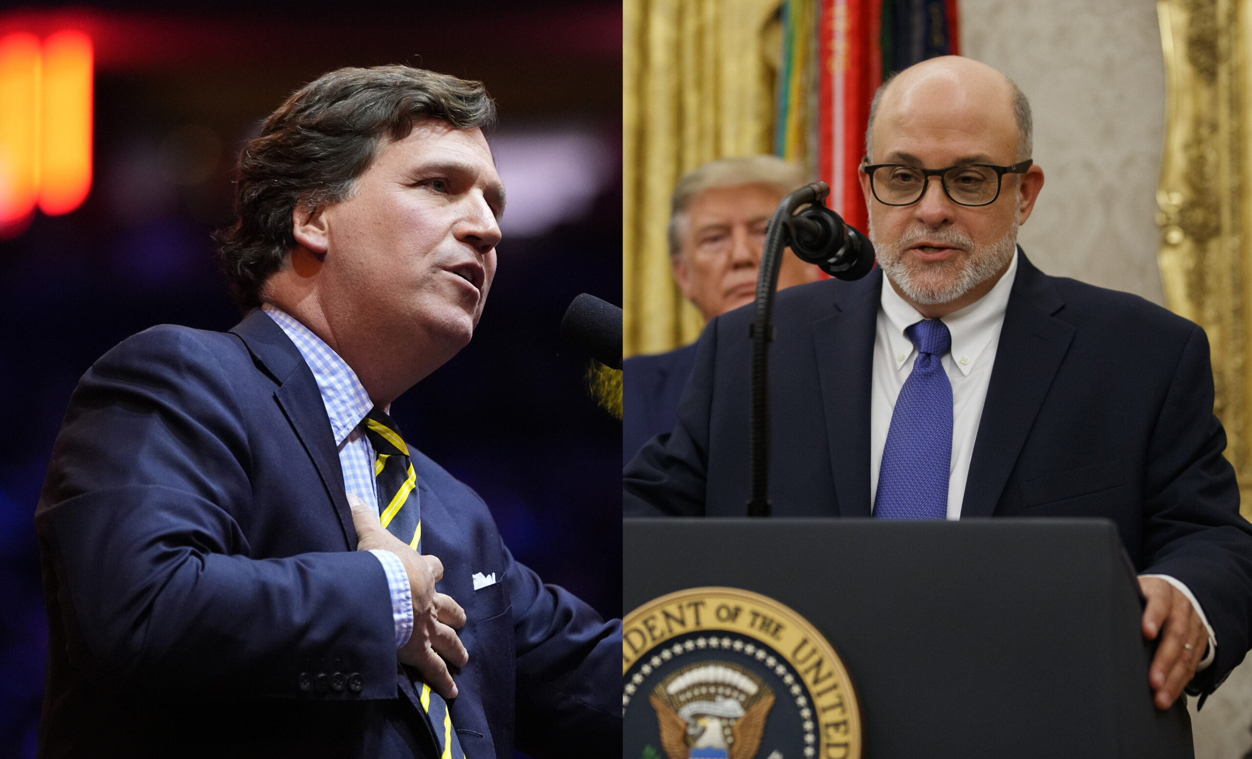 Tucker Carlson Claims Ex-Fox Colleague Mark Levin Is ‘Lobbying For War ...