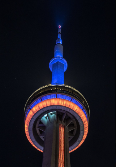 Toronto’s CN Tower goes orange and blue for Edmonton Oilers, Canada’s ...