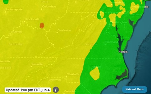 Smoke from Canadian wildfire affects air quality in Virginia