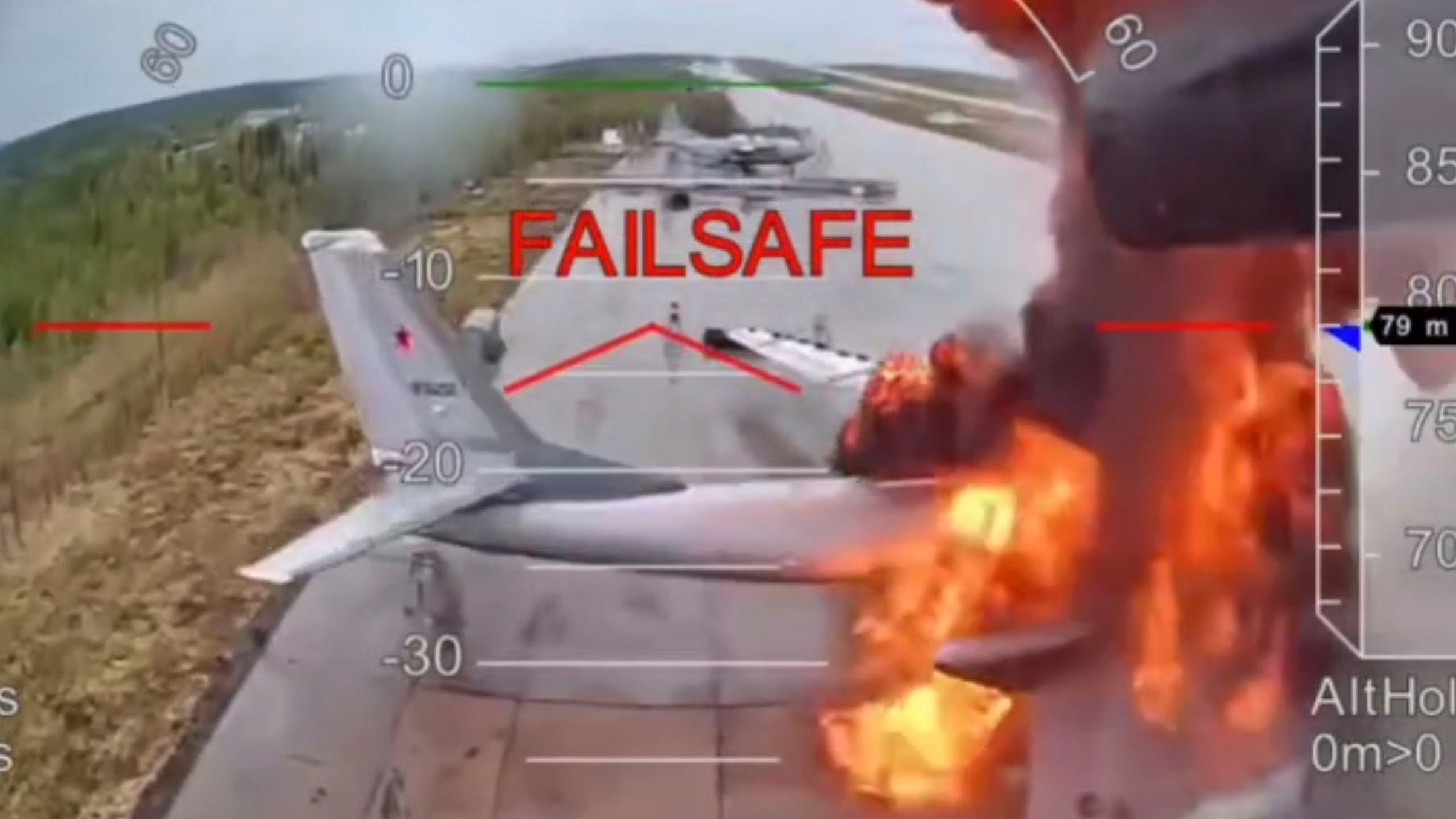 New footage gives kamikaze drone pilot's view of attack on Russian airbases