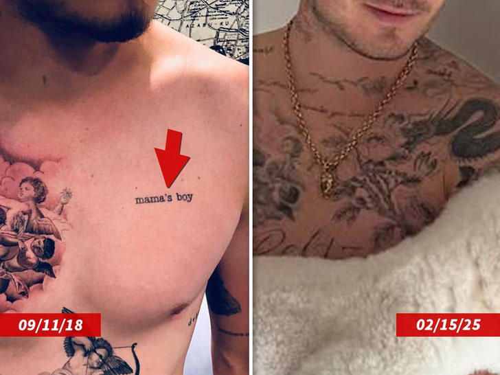 Brooklyn Beckham Covered Up 'Mama's Boy' Chest Tattoo Amid Family Feud