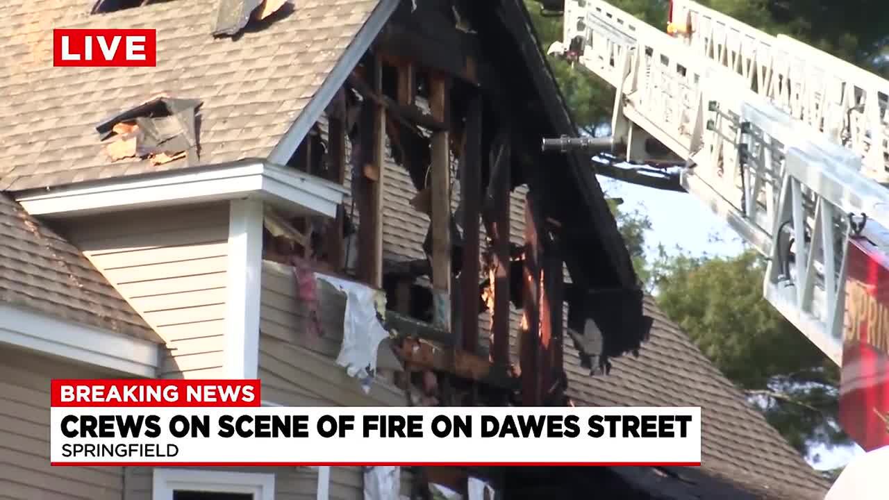 Crews battle fire on Dawes Street in Springfield