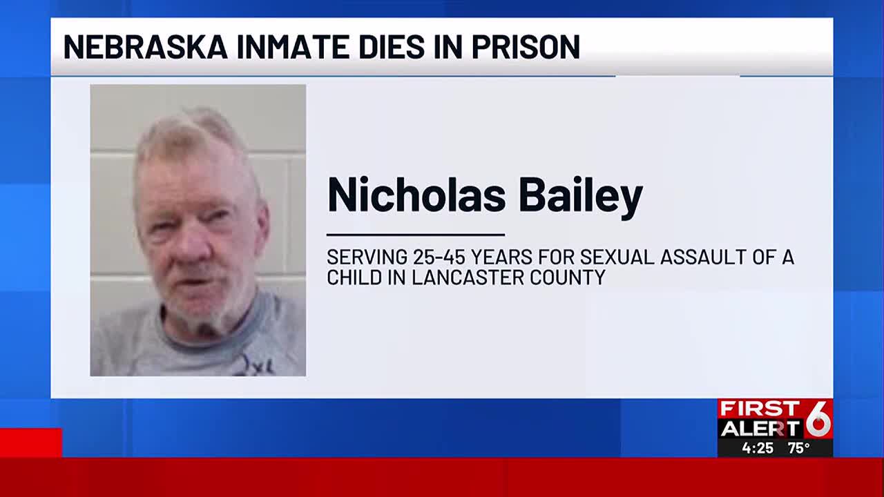 Nebraska prison inmate dies after 2016 conviction