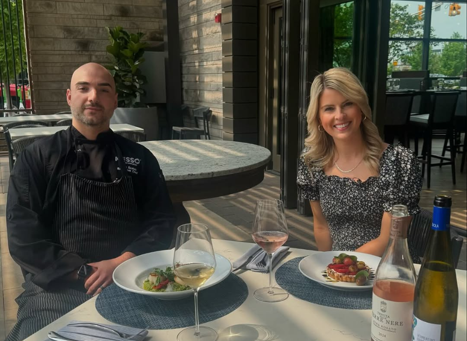 Enjoy spring menu items on the patio at Nesso Italian Kitchen