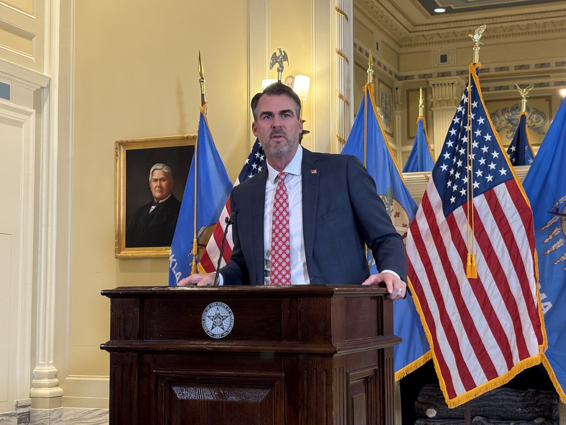 Gov. Stitt apologizes to senator and senator's wife for bringing her ...
