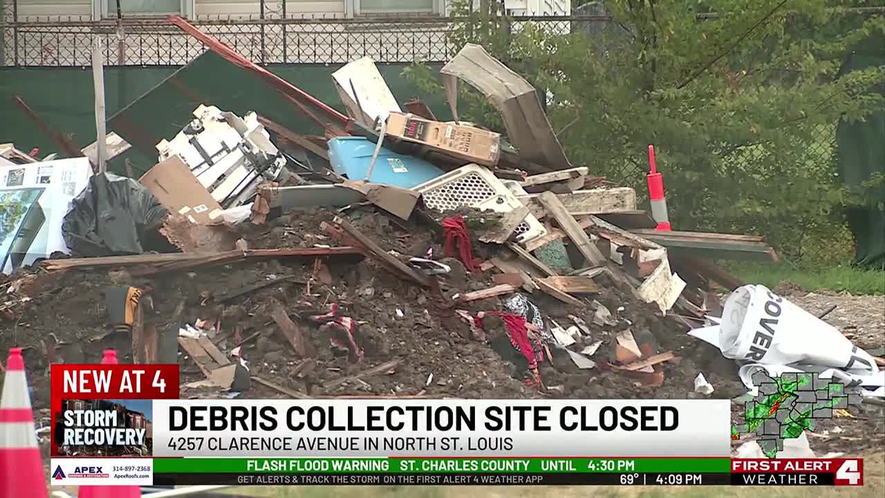 Weather conditions cause 1 of 4 debris collection sites to close
