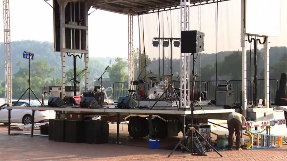Wheeling unveils new portable stage at first Waterfront Wednesday of season