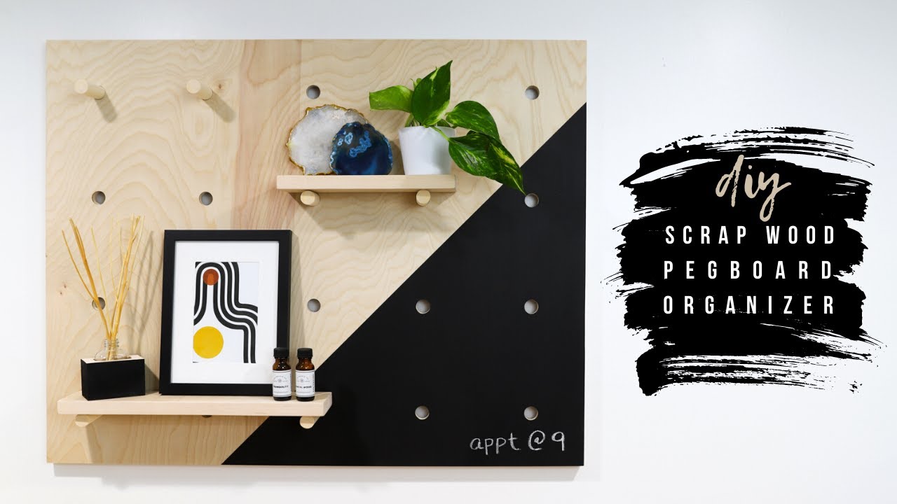 DIY Pegboard Wall Organizer For My Home Office From Scrap Wood!