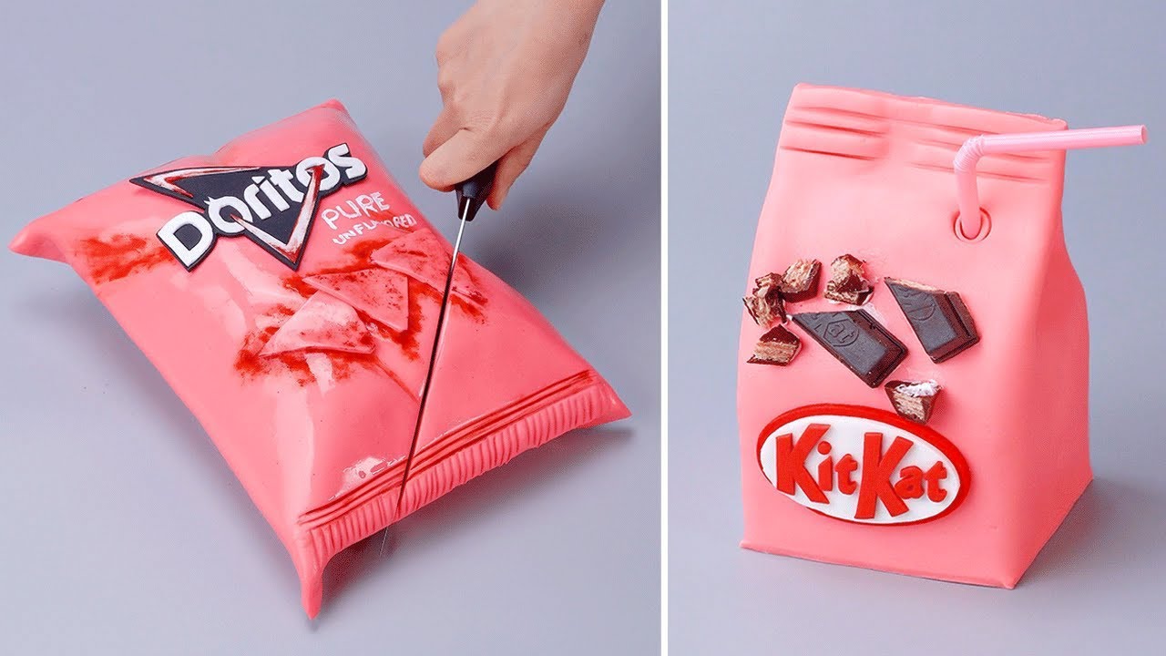 Doritos & KitKat Drank Cake | Satisfying Cake Tutorial! 🍫🎂