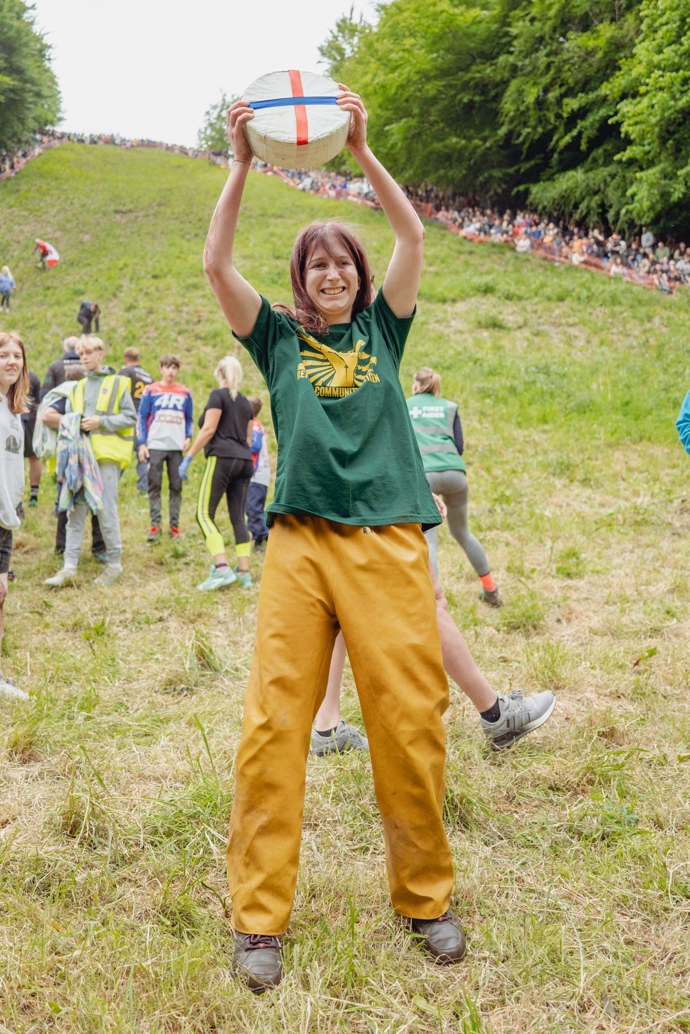 Food charity benefits from Gloucestershire cheese rolling race winner’s prize