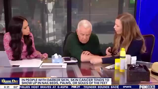 Watch: Moment shocked news anchor is diagnosed with skin cancer live on-air