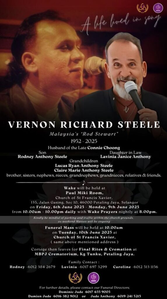 “Malaysia’s Rod Stewart” Vernon Steele Breathes His Last At PPUM