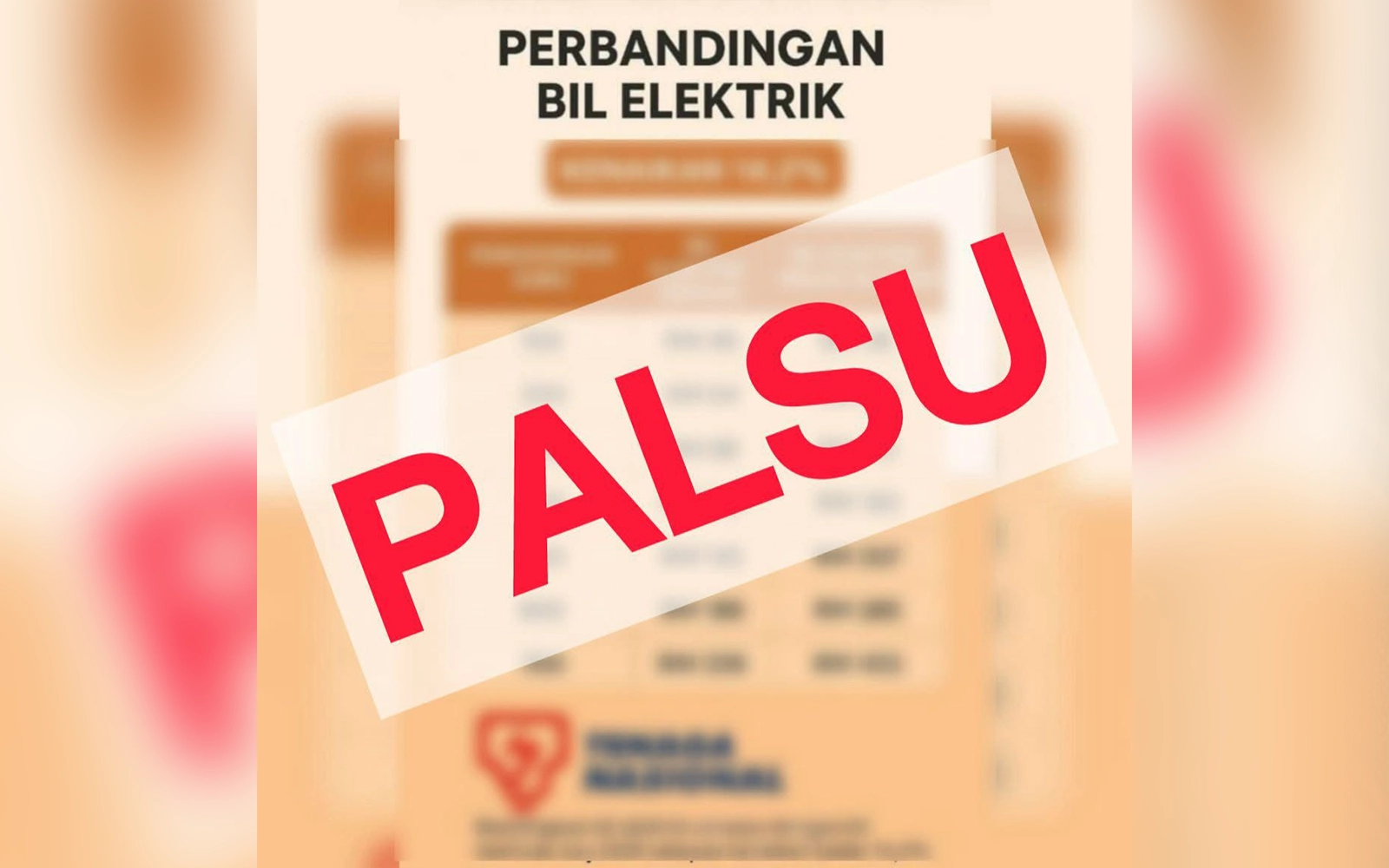 Viral tariff schedule is fake, says TNB