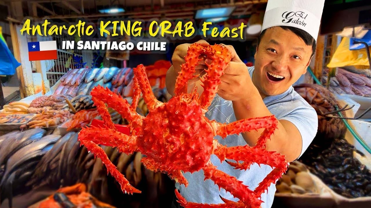 GIANT Antarctic KING CRAB & TRADITIONAL Market STREET FOOD Tour in ...