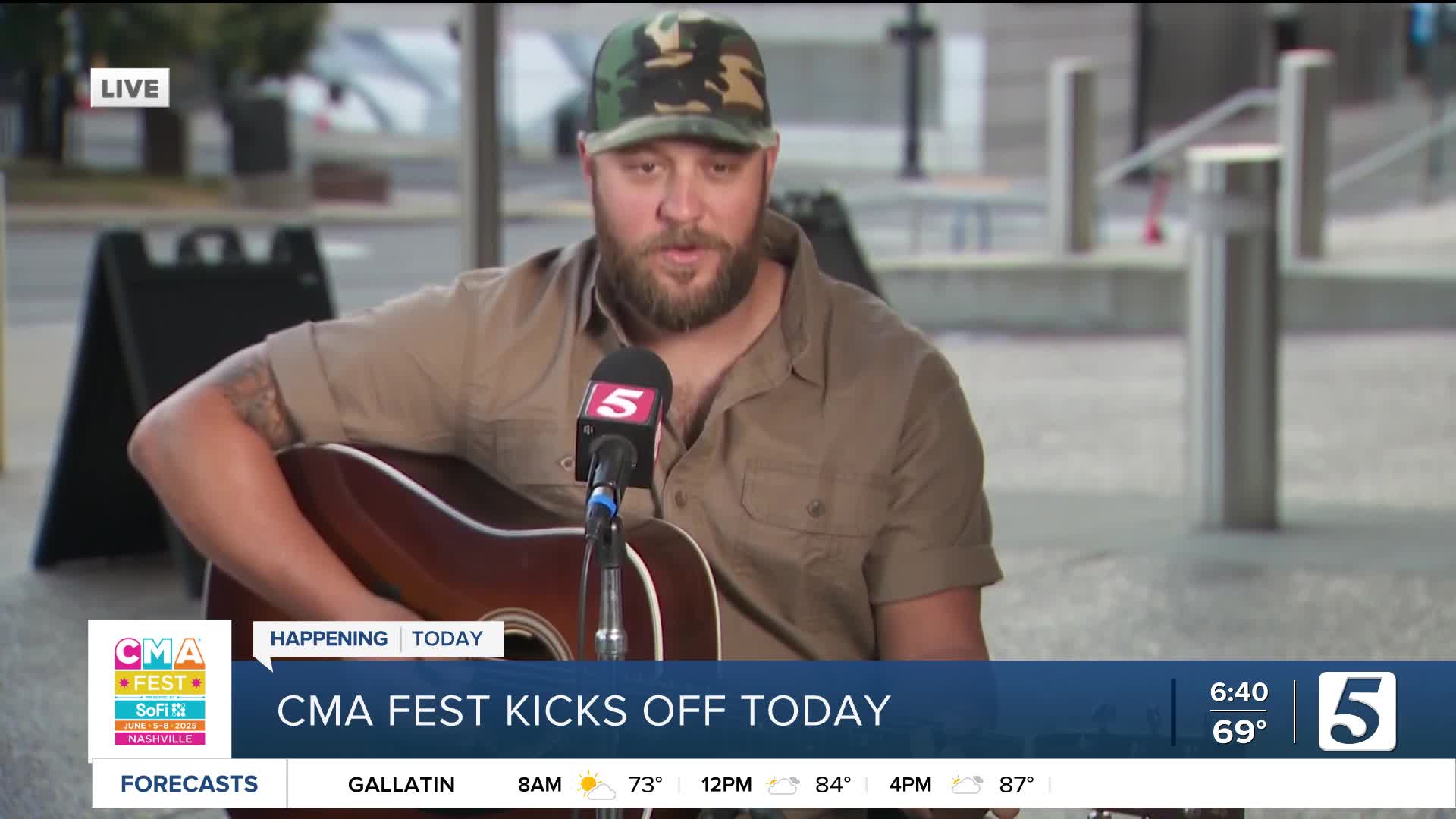 Daniel Jeffers performs ahead of CMA Fest