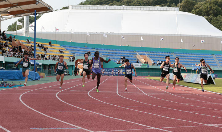 육상 비웨사, KBS배 100m 개인 최고 10초29로 우승…실업 무대 첫 정상