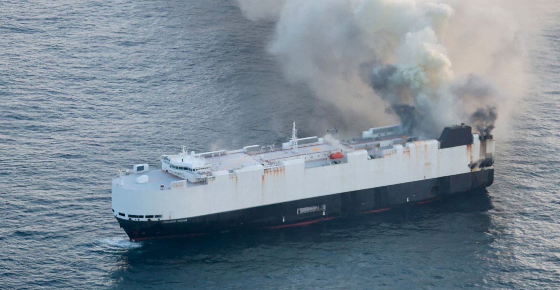 EV cargo ship catches fire near Alaska, crew rescued