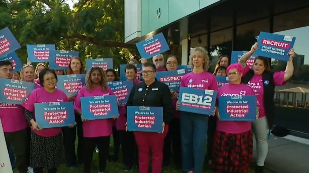 Queensland nurses and midwives take industrial action for the first time in 23 years