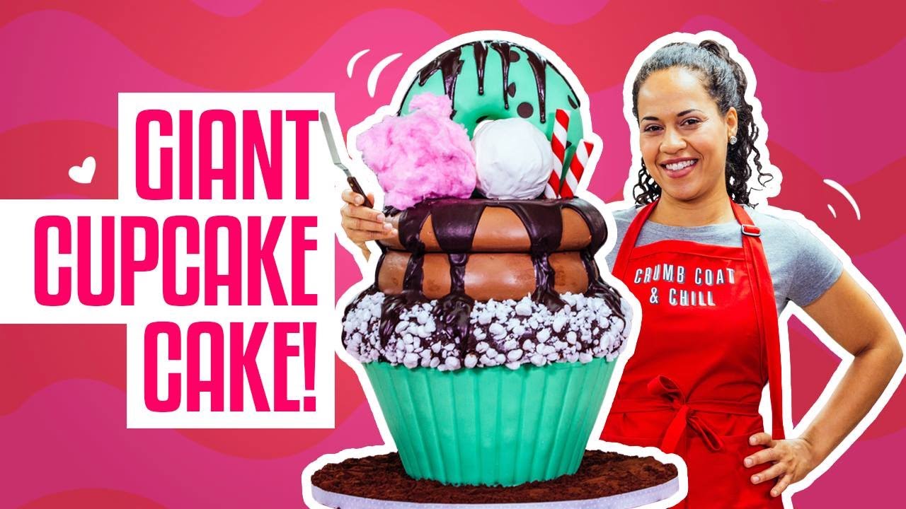 How To Make A GIANT CUPCAKE CAKE - THE SCRAN LINE