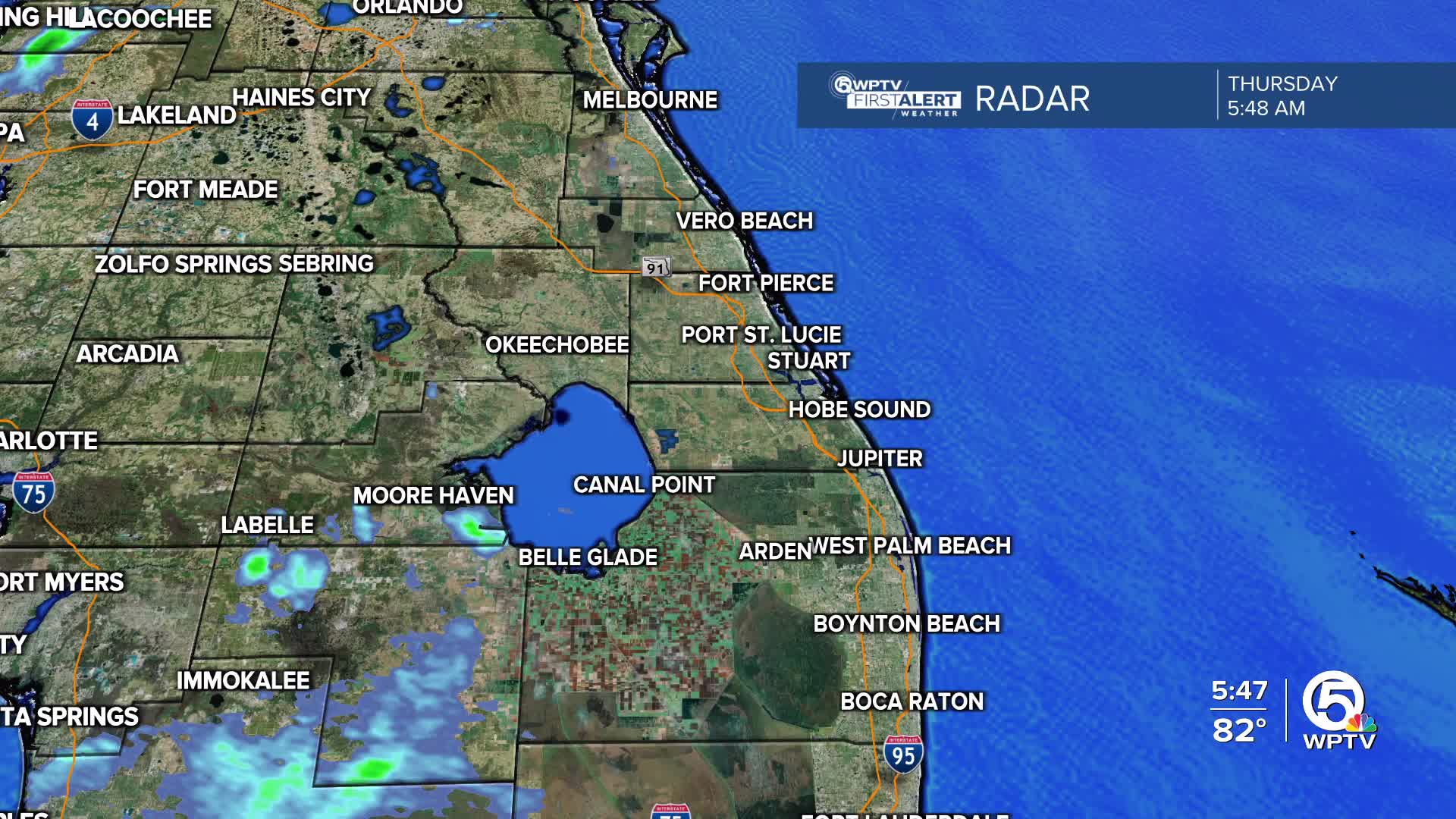 WPTV First Alert Weather forecast, morning of June 5, 2025