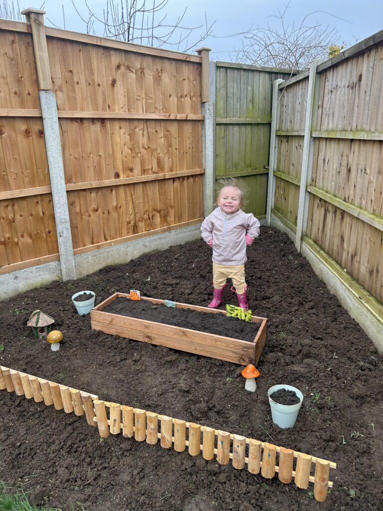 Pint-sized gardener builds ‘fairy garden’ to grow fruit and veg for her ...