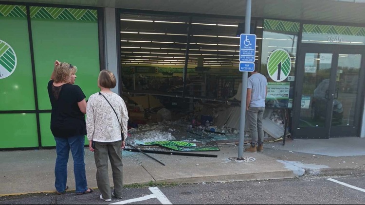 Dollar Tree damaged after woman crashes into building