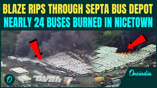 VIDEO: Philadelphia SEPTA Bus Depot Fire Engulfs Nearly Two Dozen Buses ...