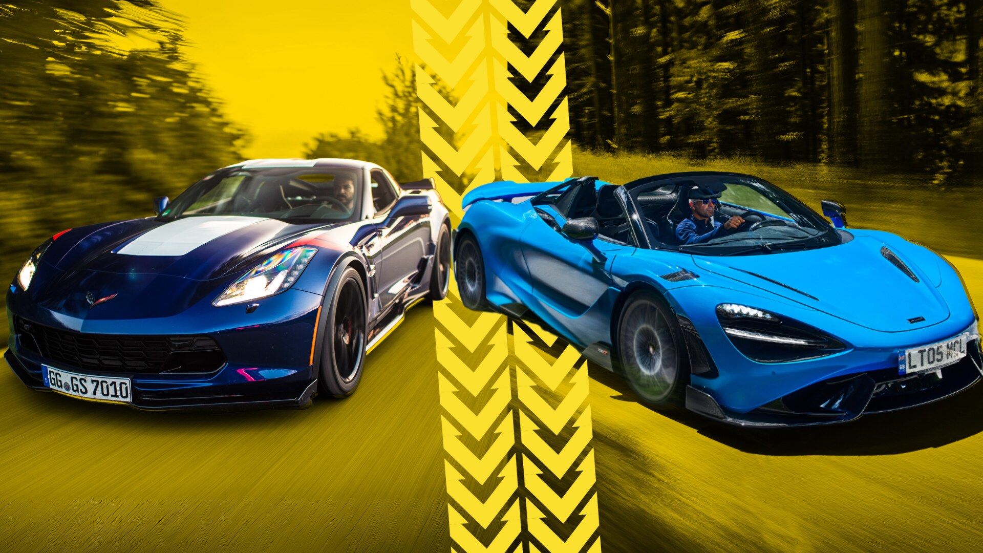 Corvette Grand Sport vs McLaren 720S Spider. Classic Muscle Meets ...