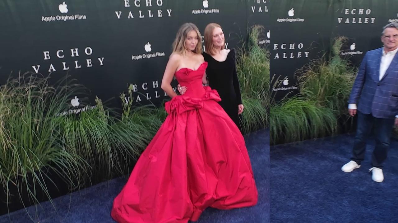 Sydney Sweeney and Julianne Moore attending Apple TV+'s "Echo Valley" premiere at AMC Lincoln ...