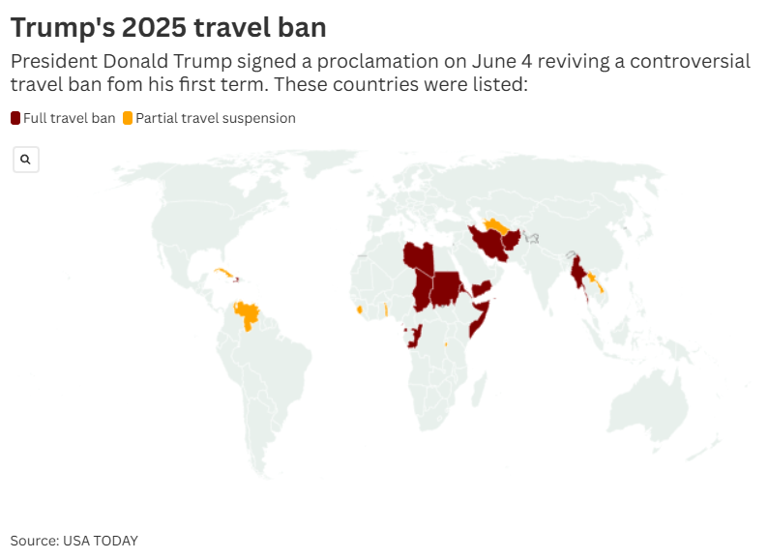 What countries are on Trump’s travel ban list? 12 countries include ...